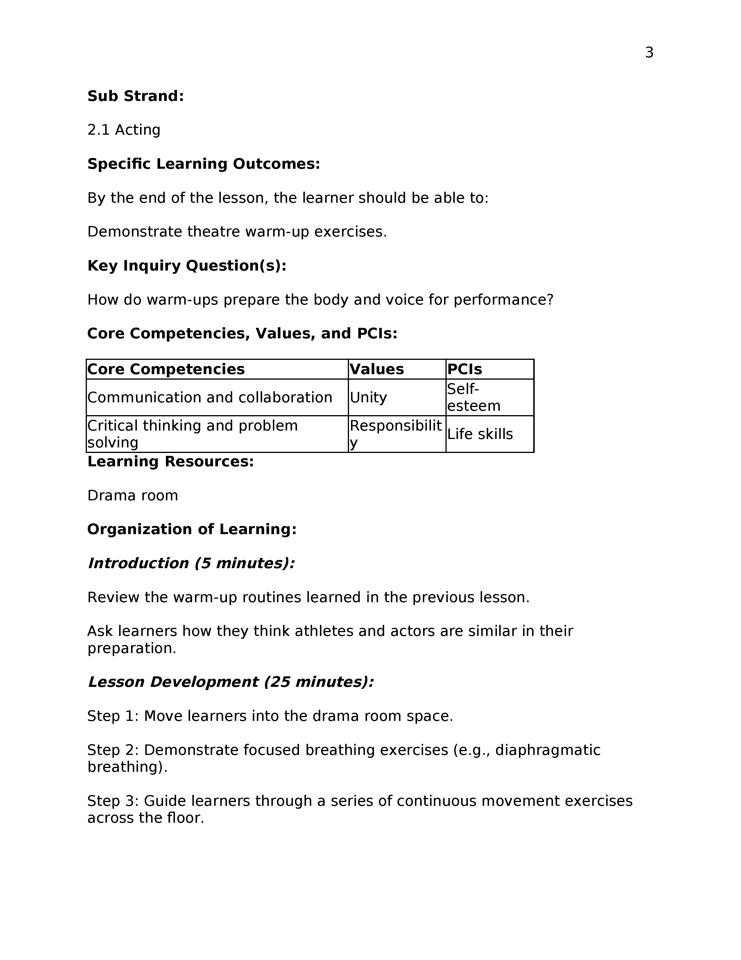 Grade 10 theatre and film lesson plan term 2 2026